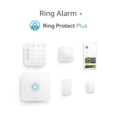 Ring Alarm 5-piece kit (2nd Gen) + Ring Protect Plus Plan with annual ...