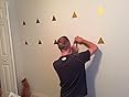 Amazon.com: Triangle wall pattern vinyl decal stickers (Gold, 4x4 set ...