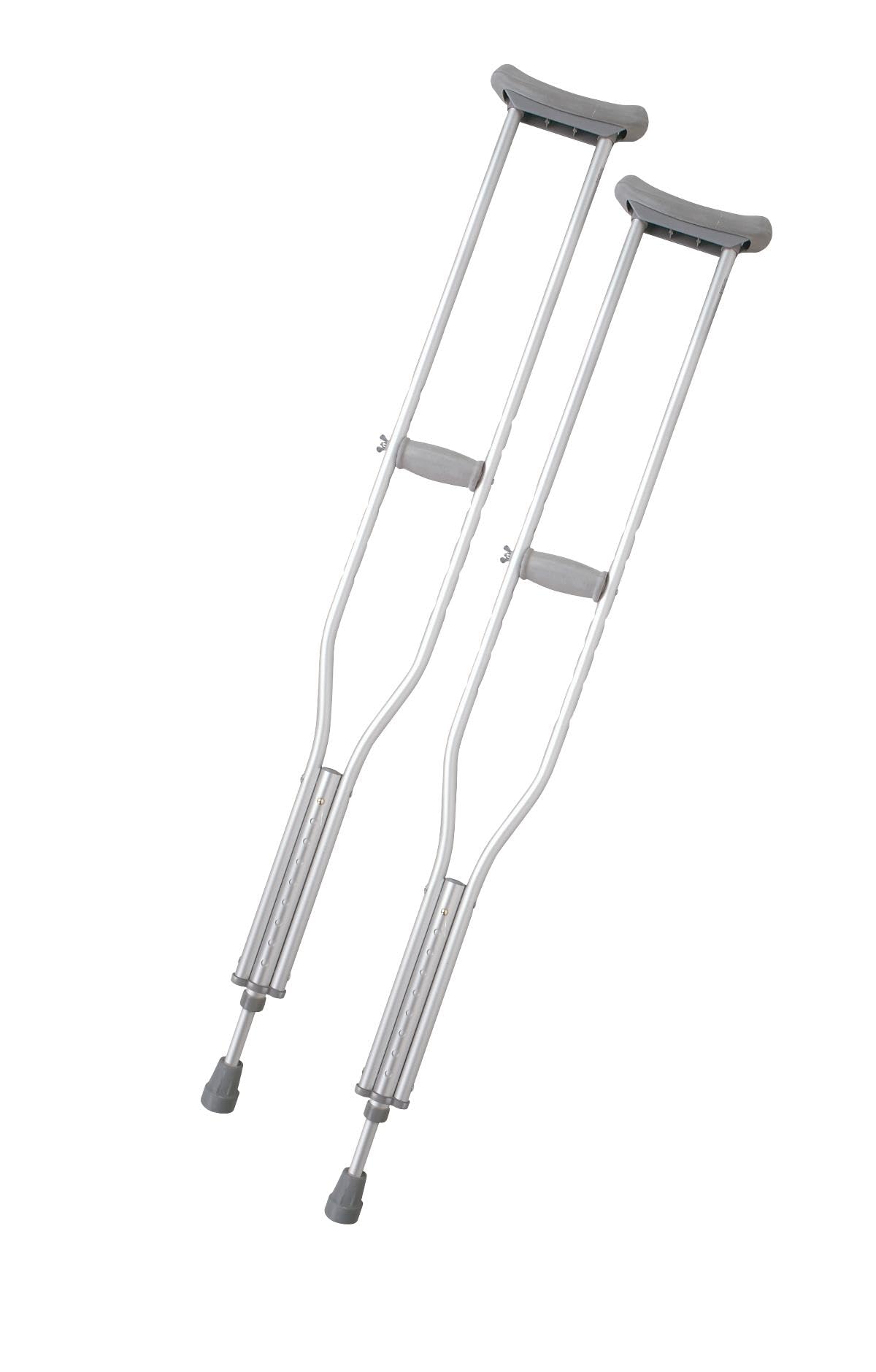 Medline Aluminum Adult Crutches, 300 LB Weight Capacity, Tall, 1 Pair ...