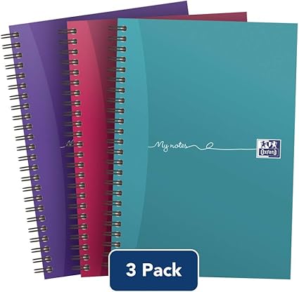 Oxford My Notes, A5 Notebook, Wirebound, Lined, 200 Page, Assorted ...