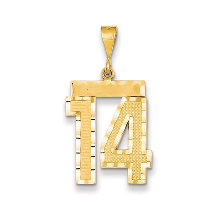 Amazon.com: 14k Yellow Gold, Varsity Collection, Large D/C Pendant ...