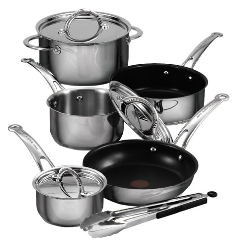 Jamie Oliver's Professional Series by T-fal 9-Piece Cookware Set with ...