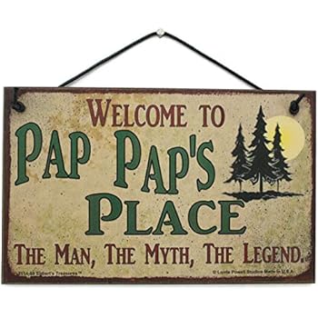 Amazon.com: 5x8 Sign with Pine Tree's Saying "Welcome To Papa's Place ...