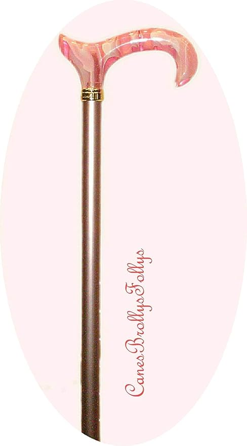 Funky & Fashionable Height Adjustable Candy Cane Walking Stick in Pink ...