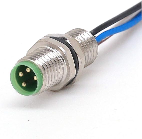 Amazon.com: VELLEDQ Field Assembly M8 Panel Mount Connector 4-Pin Male ...