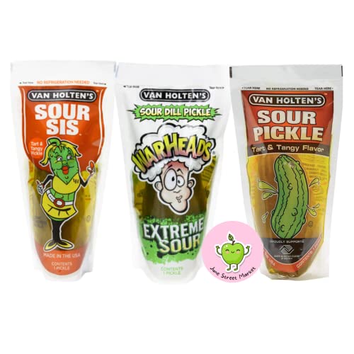 Jumbo Sour Pickle Variety Gift 3 Pack | Warheads Extreme Sour Dill ...