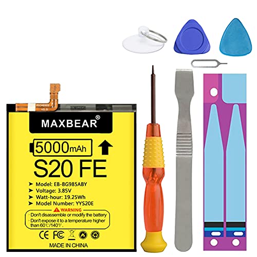 Galaxy S20 FE Battery, (Upgraded) MAXBEAR 5000mAh Li-Polymer ...