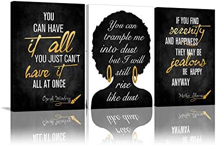 African American Wall Art Black and Gold Wall Art Decor Black Art ...