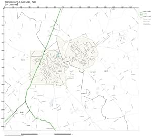 ZIP Code Wall Map of Batesburg-Leesville, SC ZIP Code Map Laminated ...