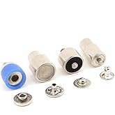 Amazon.com: 12.5mm Round Metal Snap Fasteners Press Button Kit System ...