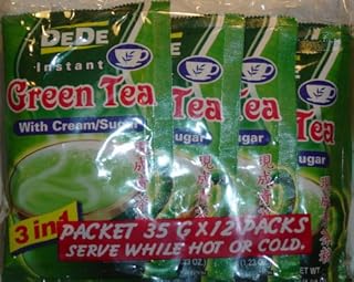 DEDE Instant Thai Green Tea with Cream and Sugar - 12 Pockets ...
