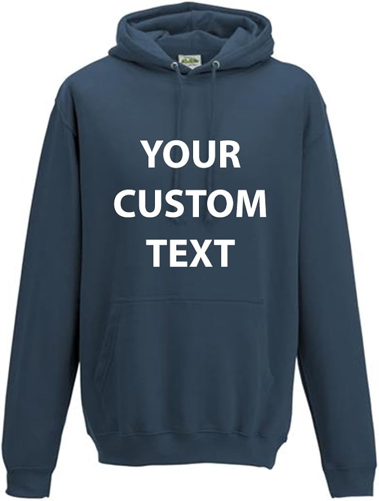 AWD Personalised Just Hoods College Hoodie Kids and Adults Custom Text ...