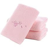 Amazon.com: Pidada Hand Towels Set of 2 Floral Pattern 100% Cotton Soft ...