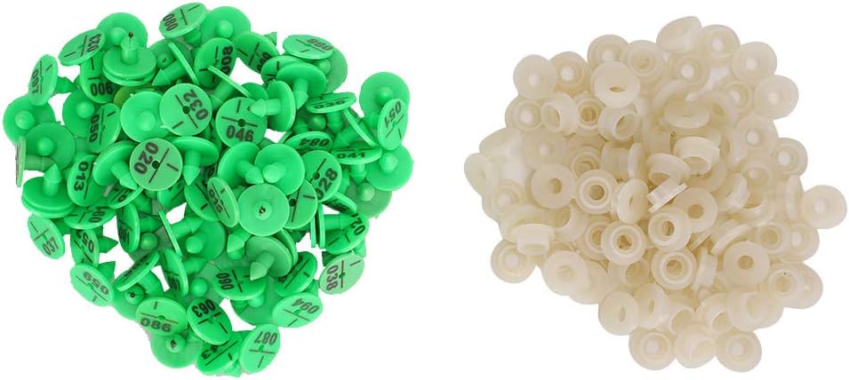 Amazon.com : GLOGLOW Ear Tag, 100Pcs Plastic Small Animal Ear Tags ...