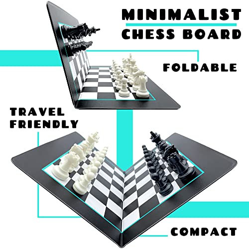 Madeful Travel Chess Set 10x10 Inch Magnet Chess Board with Staunton ...