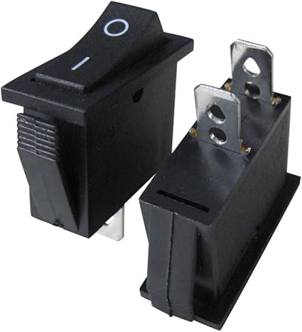 Taiss/8Pcs Black On/Off SPST 2 Pin 2 Position KCD3 Mini Boat Rocker ...