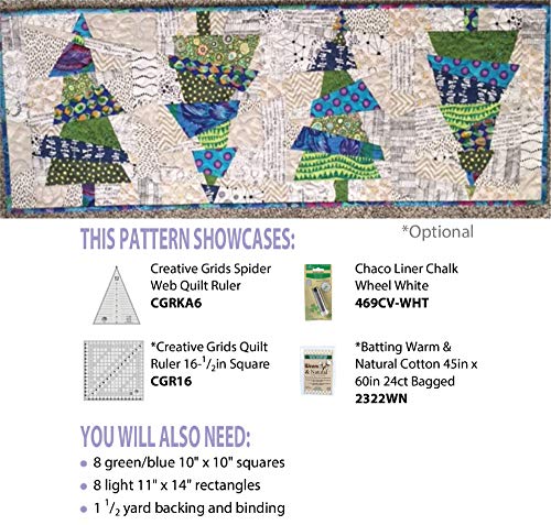 Bundle of Creative Grids Spider Web Quilt Ruler (CGRKA6) and Crazy ...