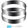 Amazon.com: Fymlhomi Stainless Steel Omelet Ring - 2pcs 8' Nonstick ...