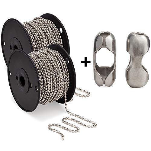 #10 Beaded Ball Chain 100 Foot Spool with a Second 100 Foot Spool and ...