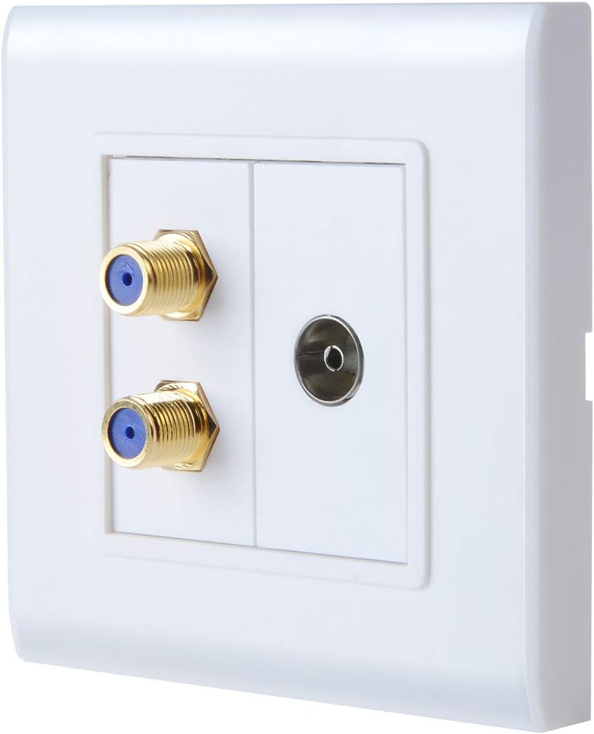 TENINYU TV Aerial & F Type (Satellite) Faceplates/Wall Plate Outlets ...