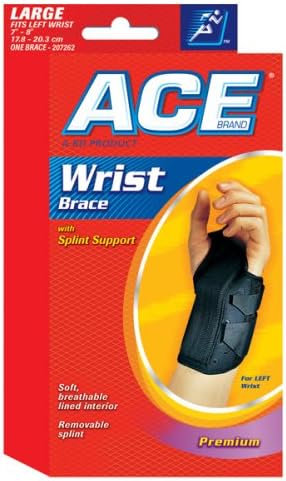 Amazon.com: ACE Wrist Brace with Splint Support, Left, Large: Health ...