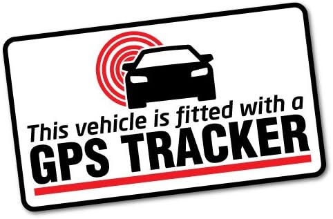 GPS Tracker Fitted Warning Sticker Decal Safety Sign Car Vinyl: Amazon ...