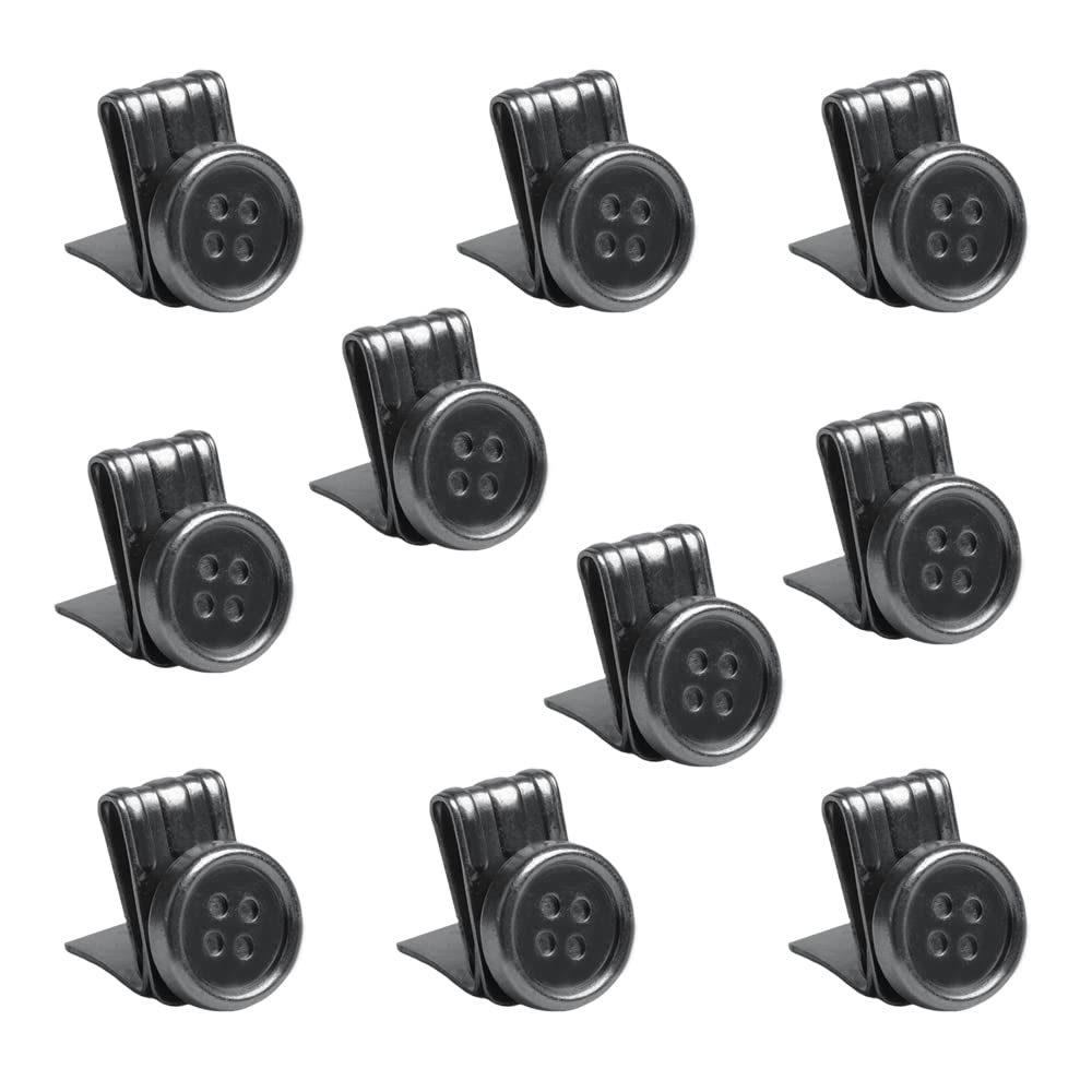 Wixine 10Pcs No-Sew EZ-Buttons Movable No Sew Button End Brace Clips ...