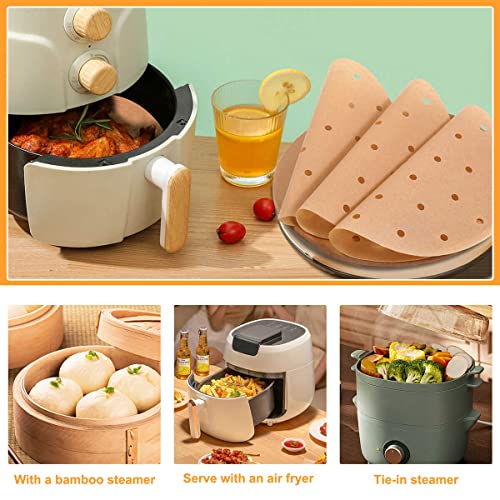 Safmord Air Fryer Parchment Paper, 9 Inch Round Air Fryer Liner, 200PCs ...