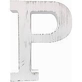 Amazon.com: Extra Large Wood Decor Letters Wood Distressed White ...