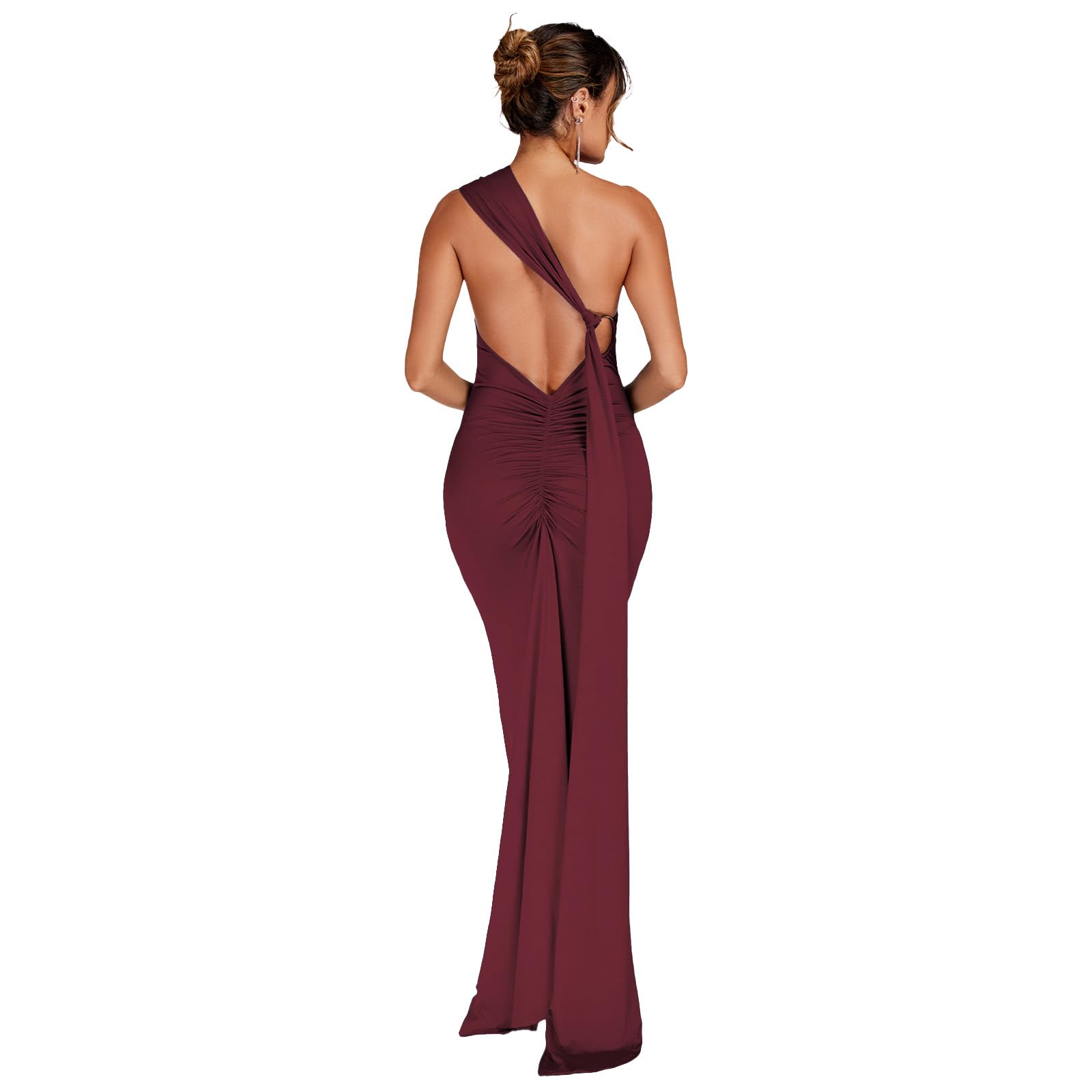ABYOVRT Women Sexy Backless Bodycon Sleeveless Open Back Maxi Dress ...