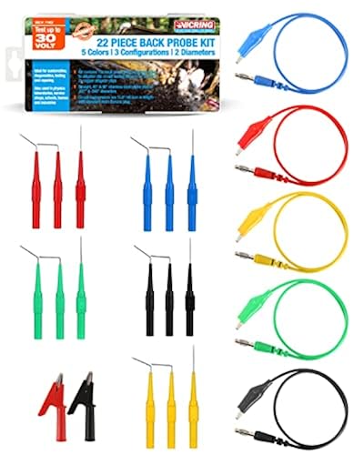 Back Probe Kit 4mm Banana Plug to Copper Alligator Clip Automotive Test ...