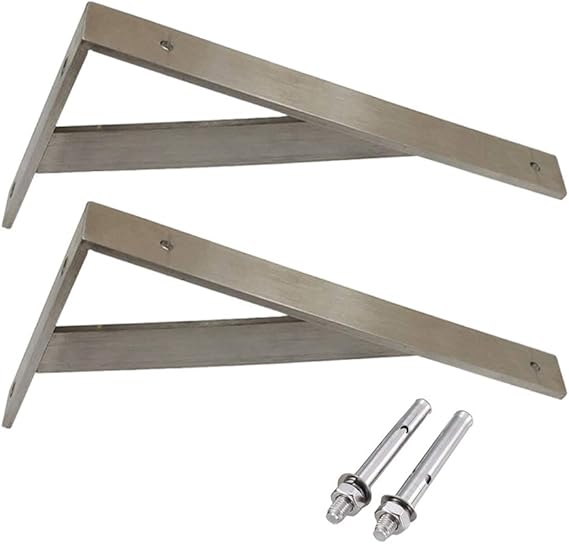 Amazon.com: Stainless Steel Triangle Bracket Furniture Accessories Wall ...