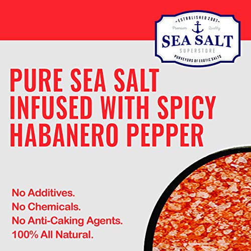 Spicy Hot Sea Salt - Habanero Infused - 17oz. Shaker Jar - Perfect ...