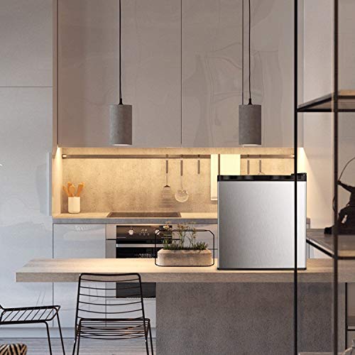 Upright Freezer Lock 1.1 Cubic Feet with Reversible Stainless Steel ...