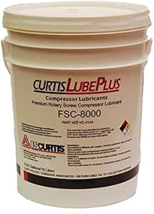 FS-Curtis FSC-8000 Premium Rotary Screw Lubricant 5 Gallon Pail (Air ...