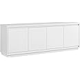 Amazon.com: Henn&Hart Presque TV Stand, 68" Wide, White : Home & Kitchen