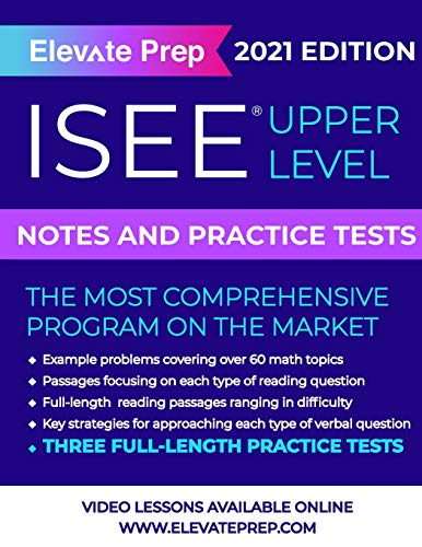 ISEE Upper Level: Notes and Practice Tests: Prep, Elevate, James, Lisa ...