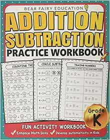 Addition Subtraction Practice Workbook .: Kindergarten books, Activity ...