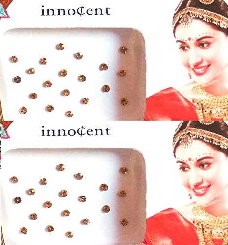 My.Shop Golden Diamond Cut Tiny 2mm Bindis Round Rhinestones Bindi for ...