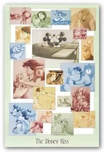 Amazon.com: Walt Disney The Disney Kiss Art Print Poster - 24x36 Art ...