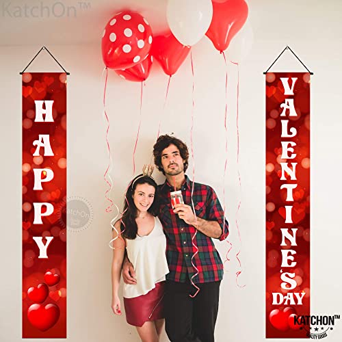 Big, Red Heart Valentines Day Banner - 72x12 Inch | Happy Valentines ...