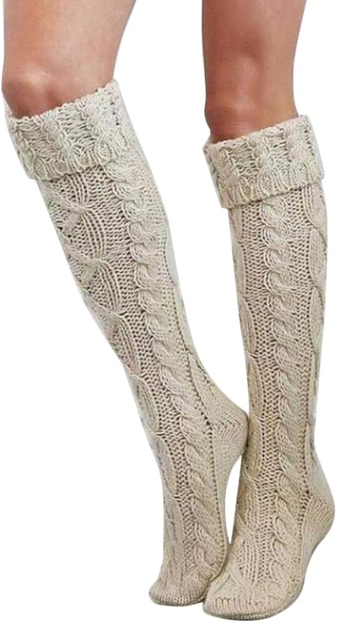 Yesgirl Femme Chaussettes Haute Longue Sport Coton Chaussettes ...