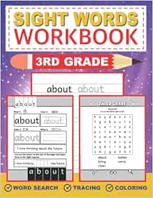 Sight Words Workbook 3rd Grade: Dolch Third Grade High Frequency Words ...