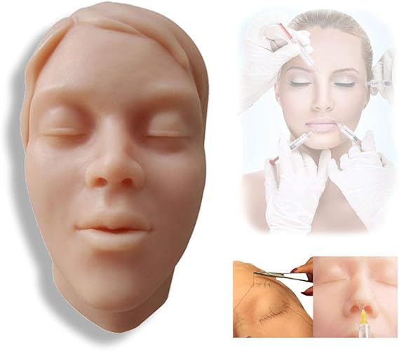 SHRFC Injection Training Mannequin Face Model,Silicone Head Facial ...