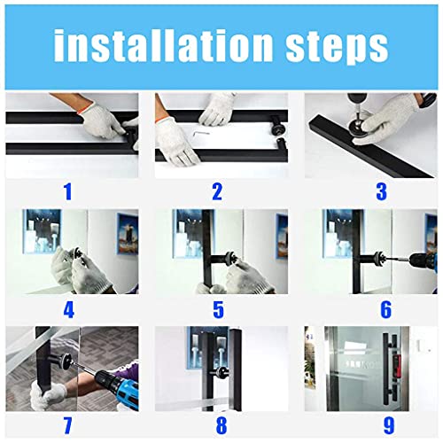 Stainless Steel Push Pull Door Handle Rectangle H-Shape Back To Back ...