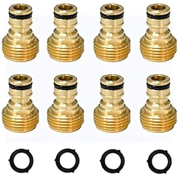 Amazon.com : Garden Hose Quick Connector Brass Quick Hose End Connector ...