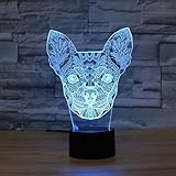 3D Chihuahua Dog Night Light Puppy 3D Dog Night Lights Table Lamp Decor ...