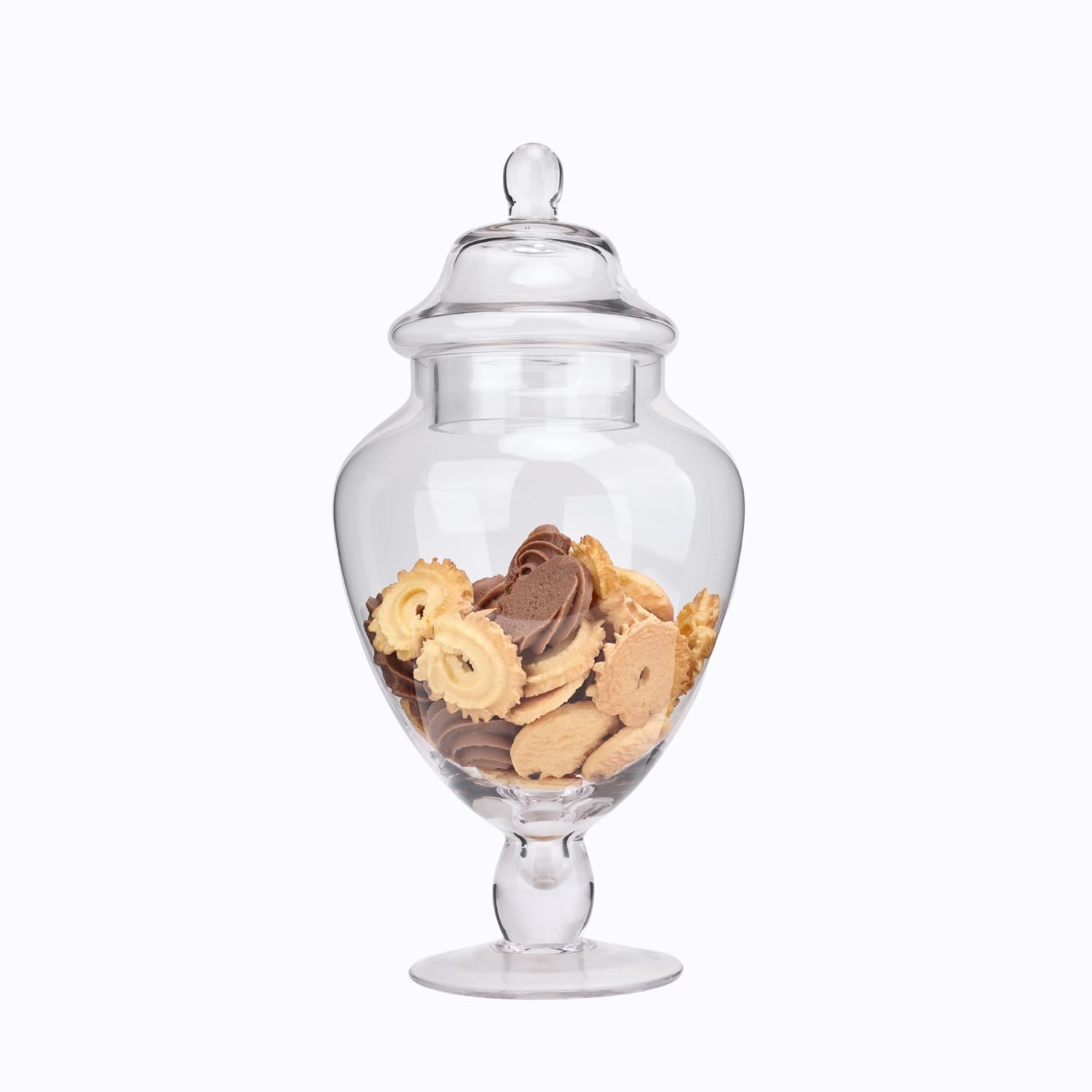 Stella Baicø Clear Glass Apothecary Jars with Lid, Glass Candy Jar for ...