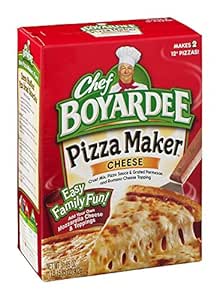 Amazon.com : Chef Boyardee, Cheese Pizza Kit, Makes 2 Pizzas, 31.85 Oz ...