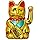 Relaxdays Maneki Neko Waving Cat Good Luck Bringer, Gold, 8 x 10 x 16 ...